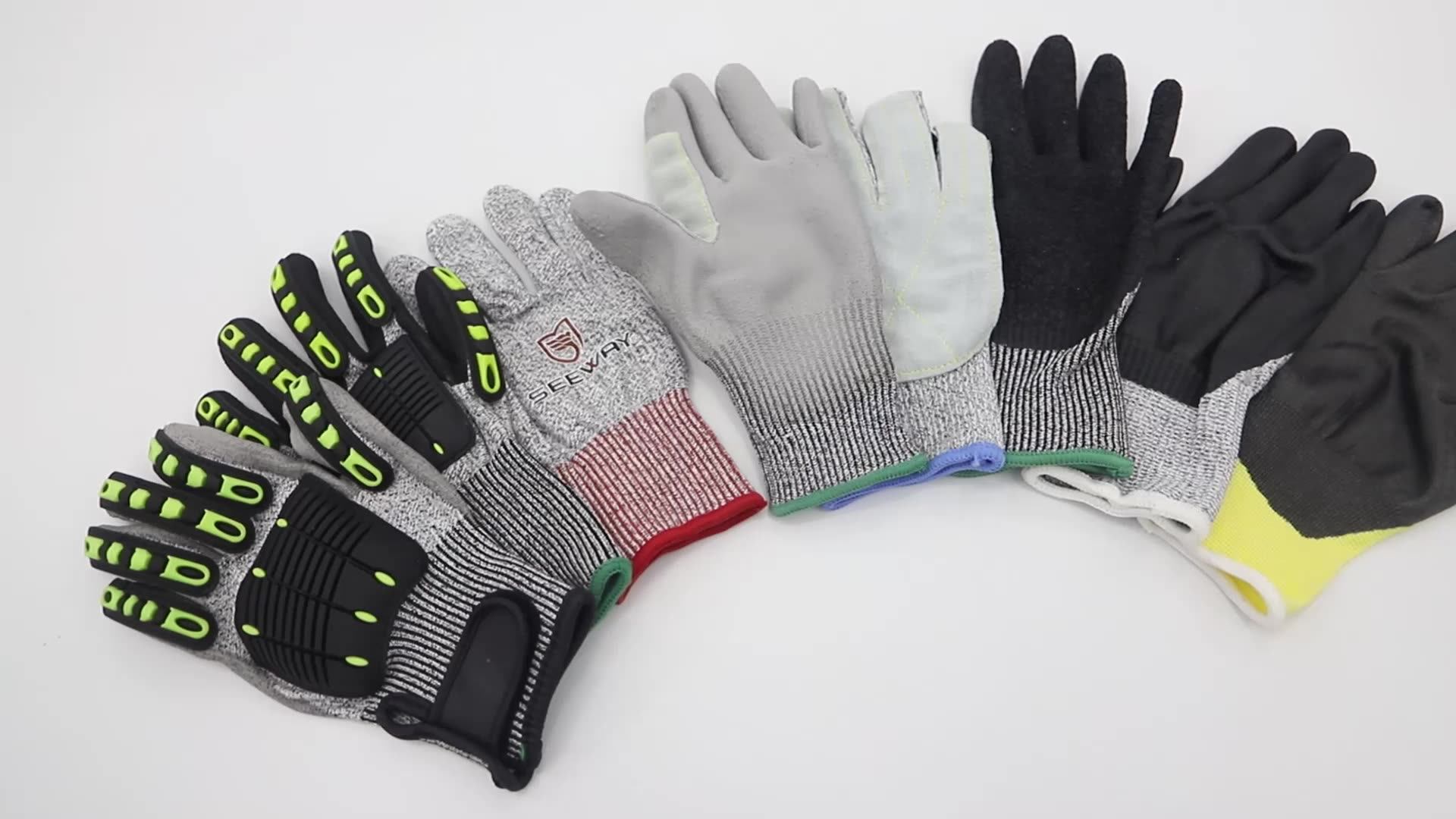 Seeway Superior Cut Resistant Tdm-f Ansi A8 Gloves With Sandy Nitrile ...