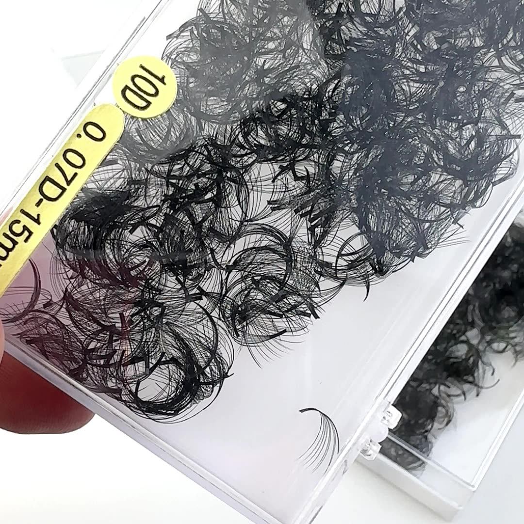 Abonnie Korean Pbt Fibers Promade Fans 500 1000 Box Loose Pre Made Fans ...