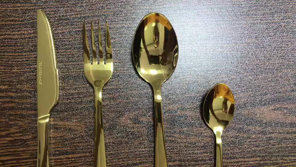 18/0 Modern Fancy Silver Wedding Stainless Steel Gift Cutlery Set - Buy ...