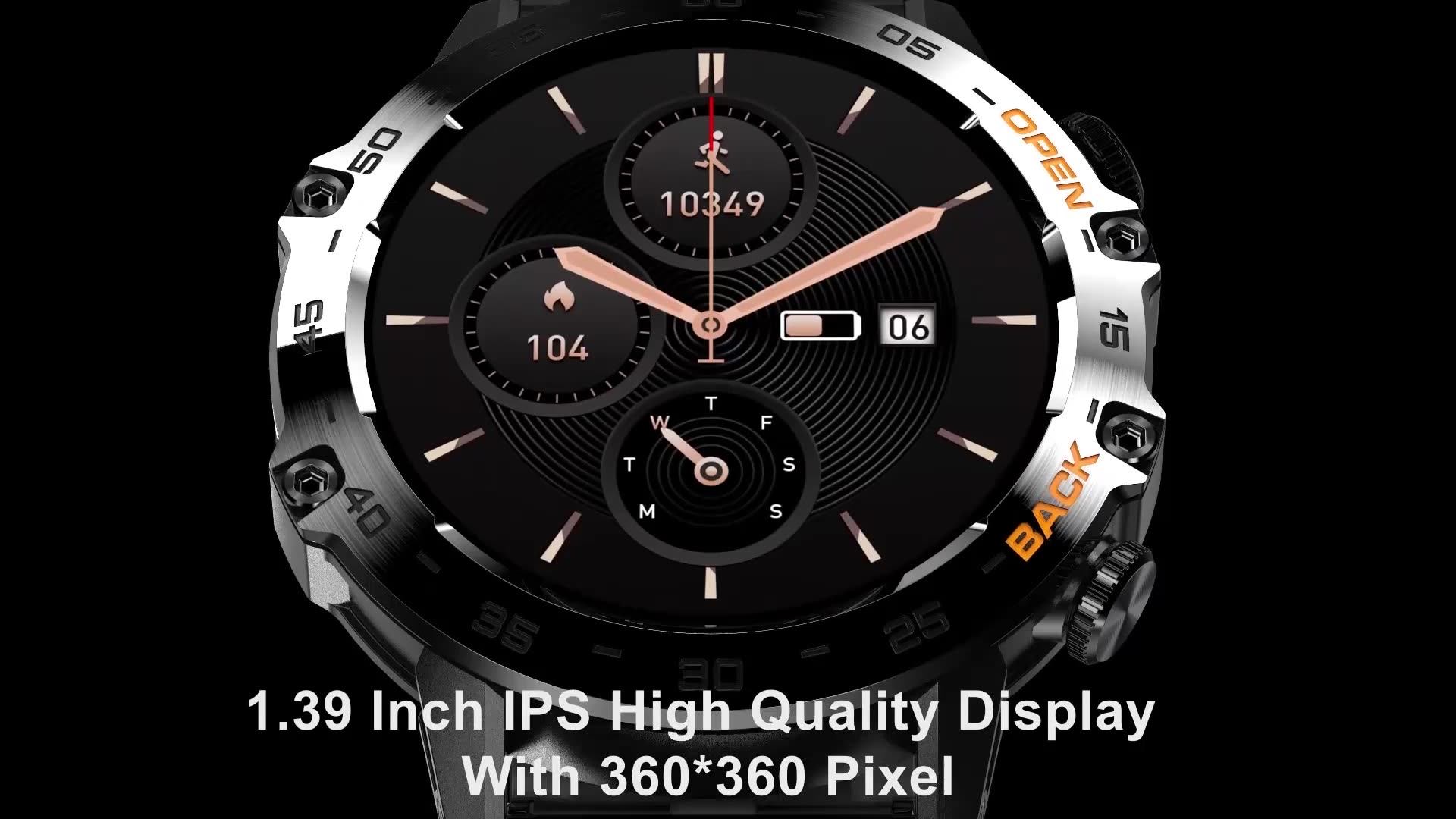 K52 Smart Watch For Men Outdoor Waterproof Smartwatch Bt Dial Call ...