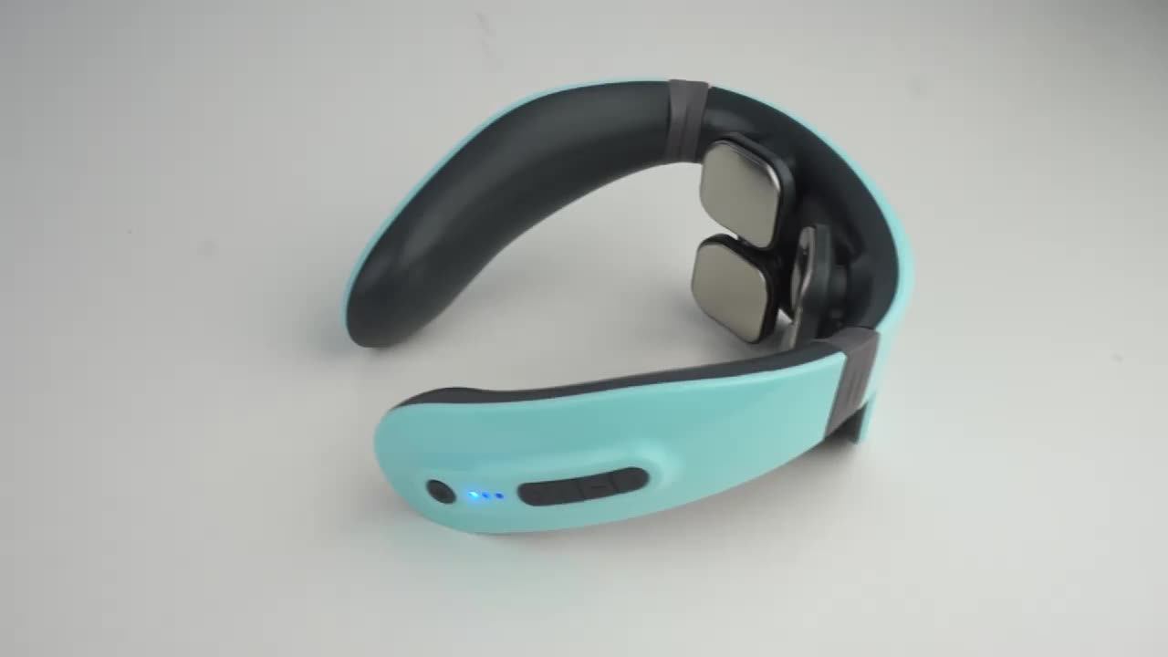 Portable 6 Modes 18 Levels Smart Cordless Neck Massager With Heat ...