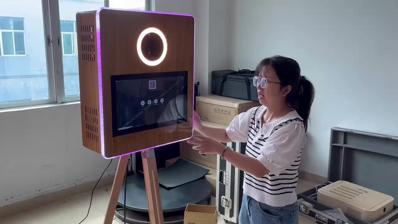 Selfie Retro Photobooth Real Vintage Instant Dslr Wedding Wooden Photo ...