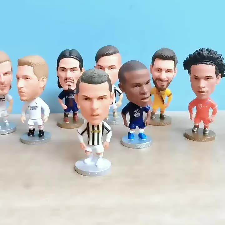 Football Players Action Figures Pvc Plastic Soccer Star Figures With ...