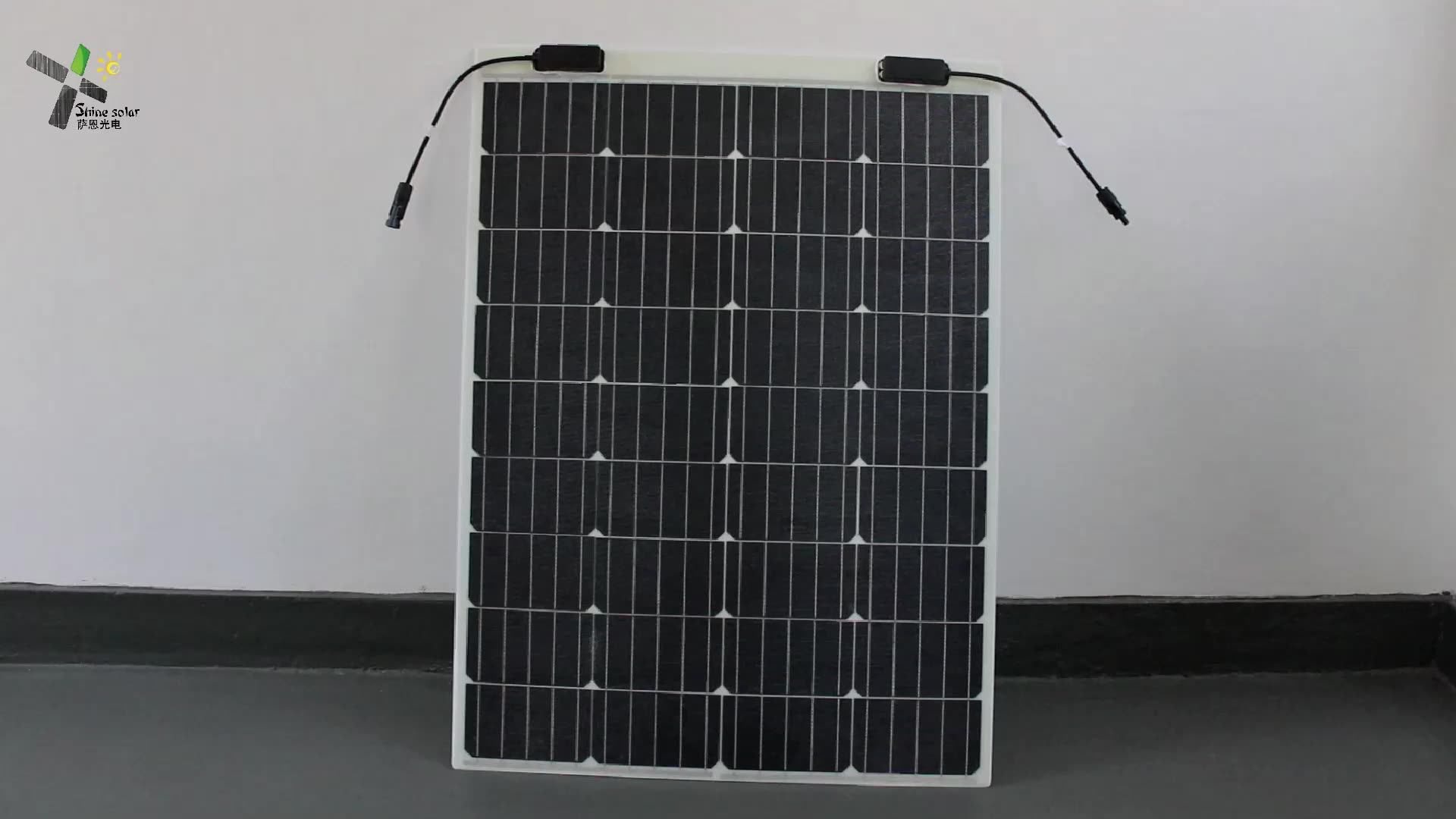 Custom Made Monocrystalline 50w 60w 100w Flexible Solar Panel 200w 12v ...