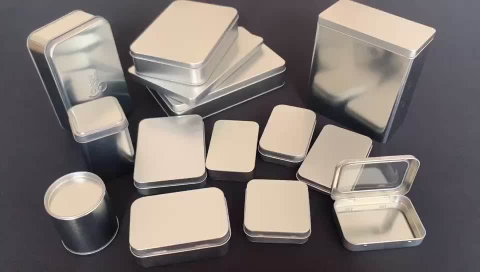 Wholesale Rectangular Black Packing Metal Tin With Hinge - Buy Metal Box With Window And Hinge ...