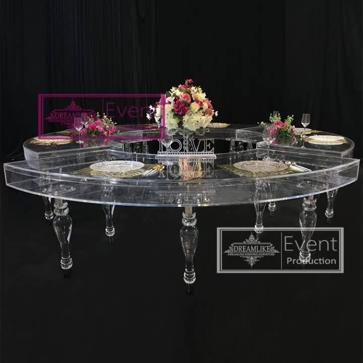 Wedding Furniture Rectangle Clear Acrylic Banquet Table For Wedding ...