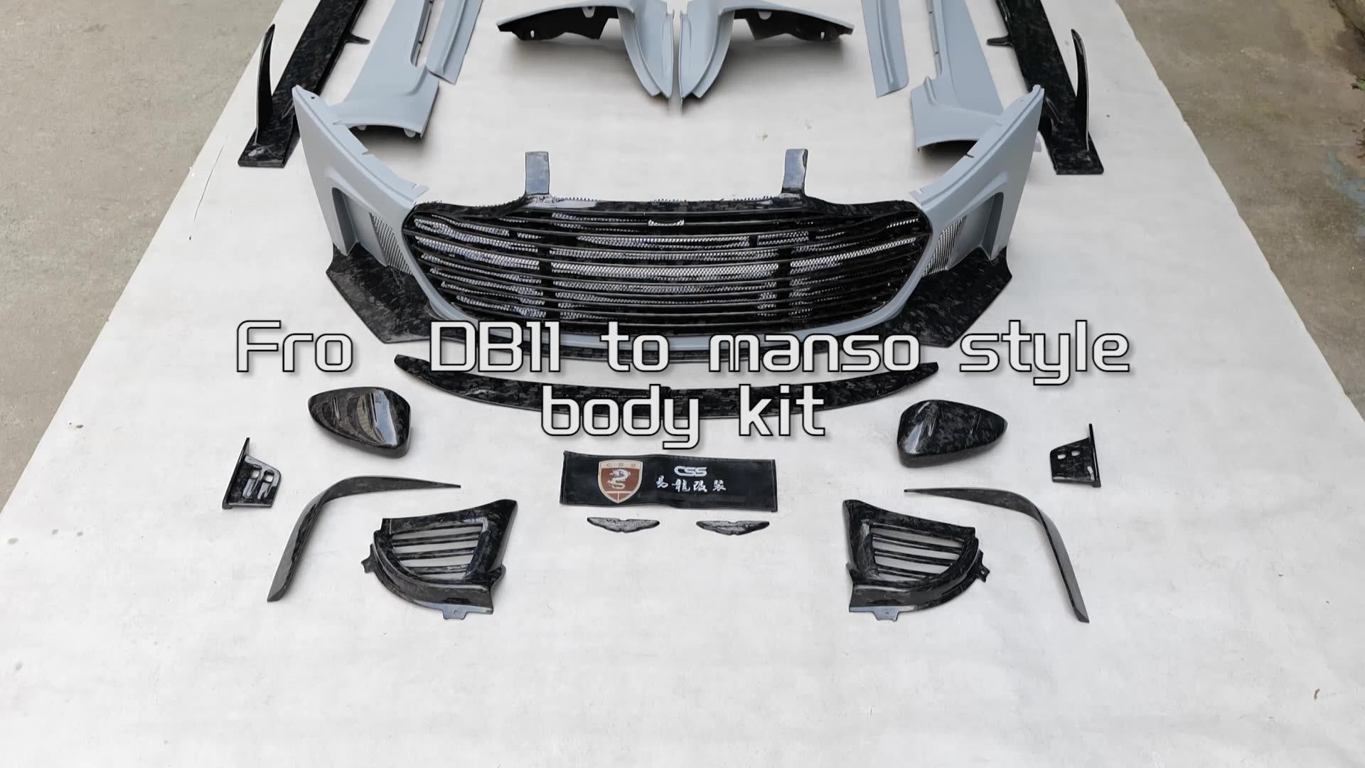 New Design Msy Style Half Carbon Fiber Front Bumper Lip Rear Diffuser ...