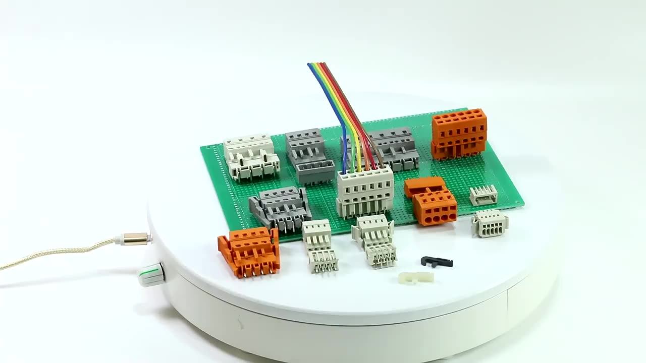 MCS-5.08MM免焊弹簧插拔式快速接线端子公头母座对插连接器带卡扣-阿里巴巴