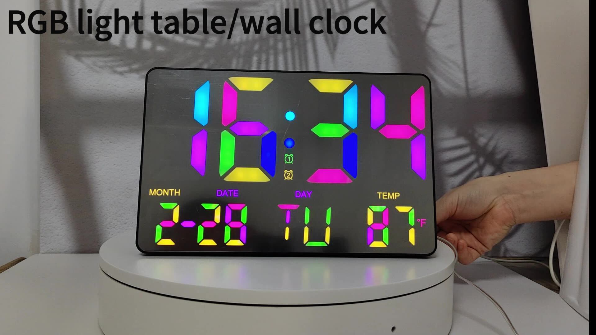 Large Screen Plug-in Power Digital Alarm Clock With Snooze Time Led ...