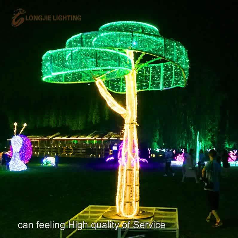 New Design 2d Iron Frame Led Peacock Motif Light For Park Outdoor ...