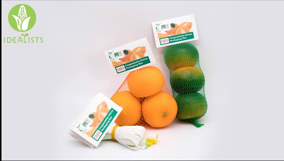 Non Plastic Mesh Fruit Netting Bag Pla For Grocery Mesh Sleeve Tube ...