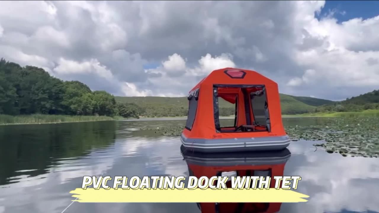 Outdoor Camping Air Tent Inflatable Boat Water Floating Dock Island ...