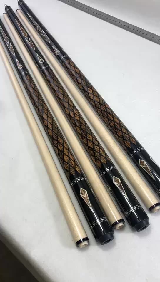 Chyone 12mm Custom Gold Ebony Diamond Inlay Carom Cue With Laminated ...