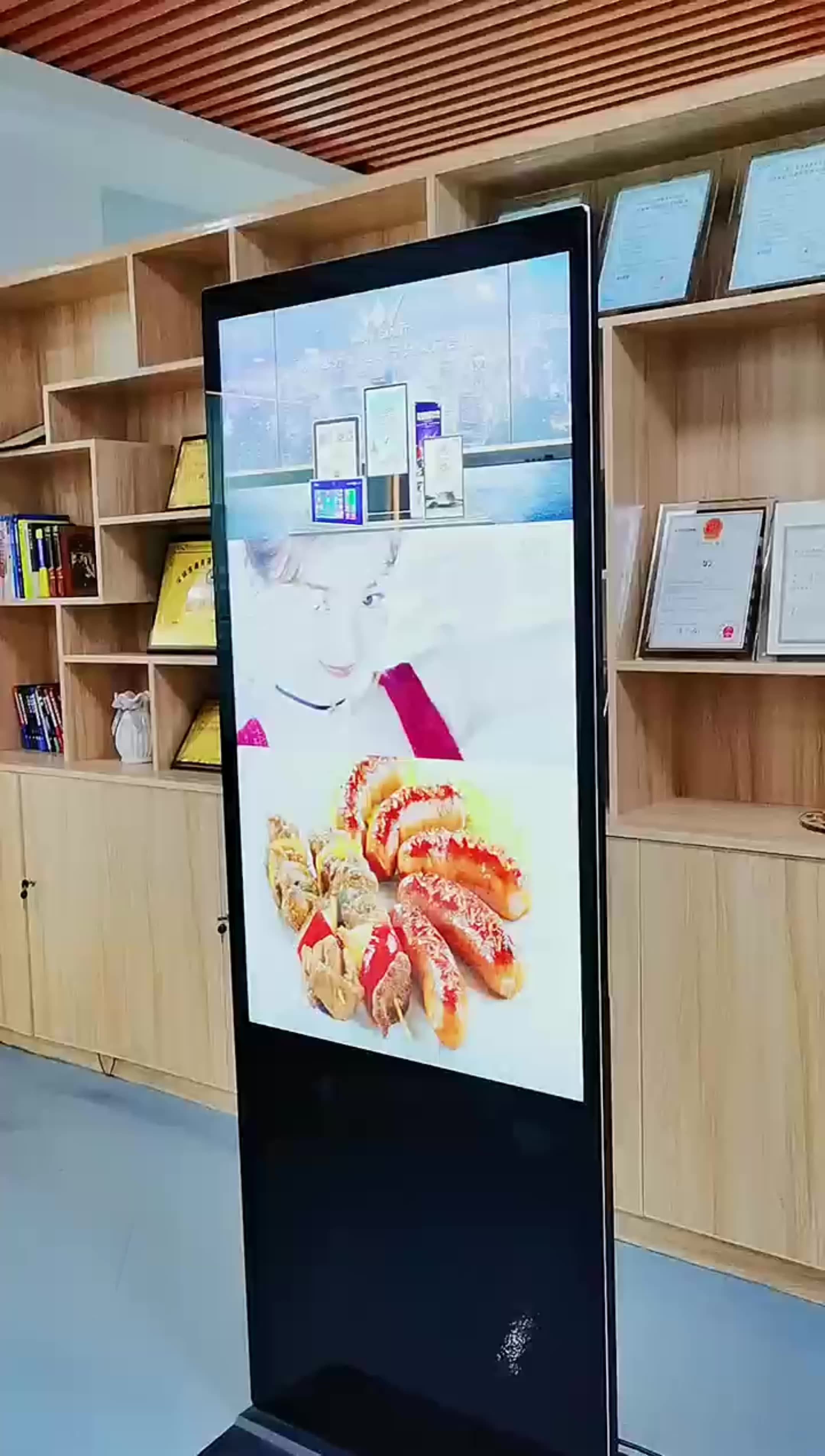 Signage Floor Stand Alone Up Indoor 55 Inch Android Led Lcd Tv Ad ...