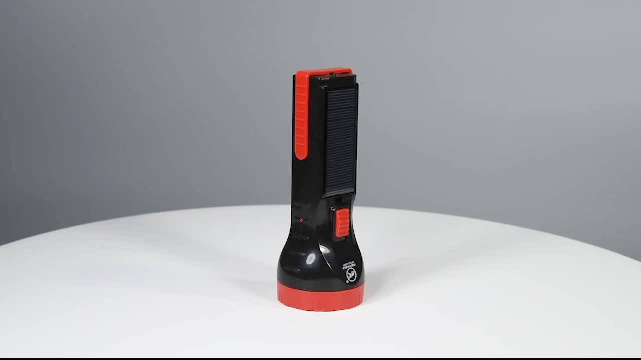 Plastic Solar Powered Hand Held Led Flashlight Rechargeable Solar Torch ...