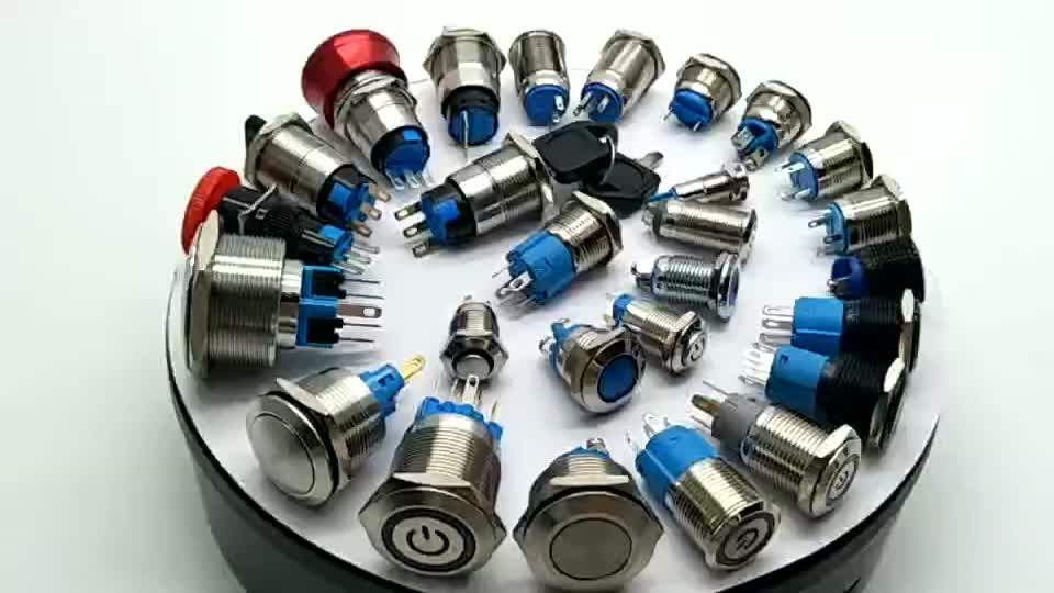 Metal Light Buttons Switches 19mm Illuminated Switch Led Momentary Push ...