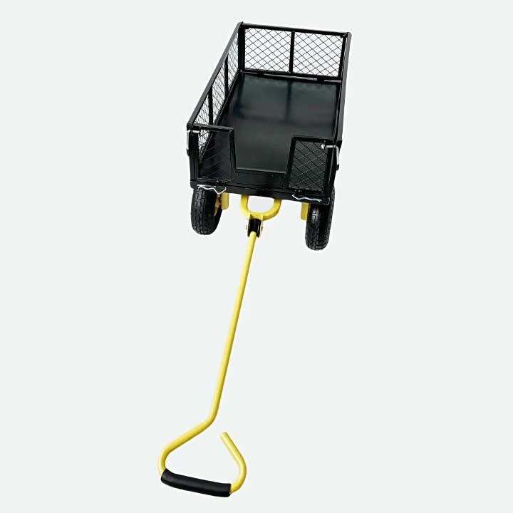 Heavy Duty Utility Cart Wagon Steel Wire Mesh Rolling Dump Garden Carts ...