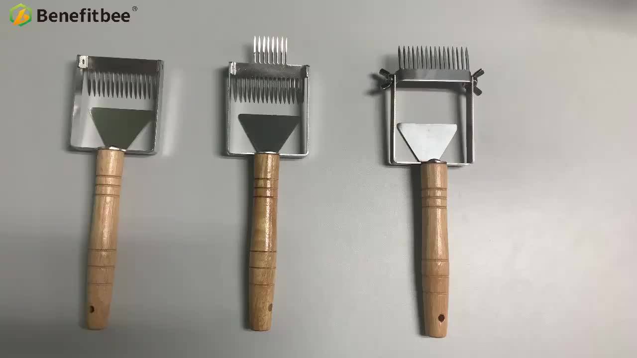 Latest Stainless Steel Honeycomb Honey Scraper Wood Handle Honey ...