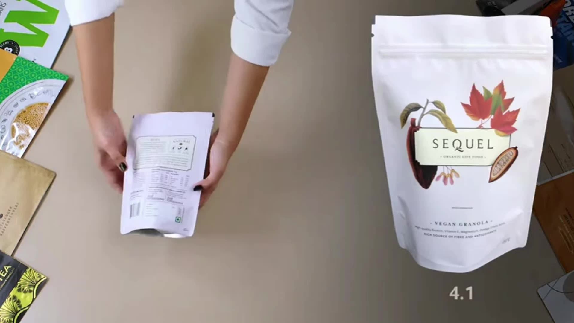 Custom Printed Resealable Paper Packing Sachet Pouch Portable Spices ...