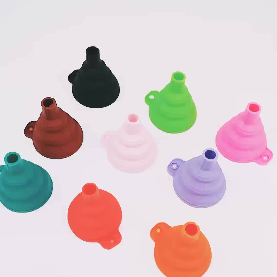 Small Round Mouth Square Opening Mouth Soft Foldable Silicone Funnel ...