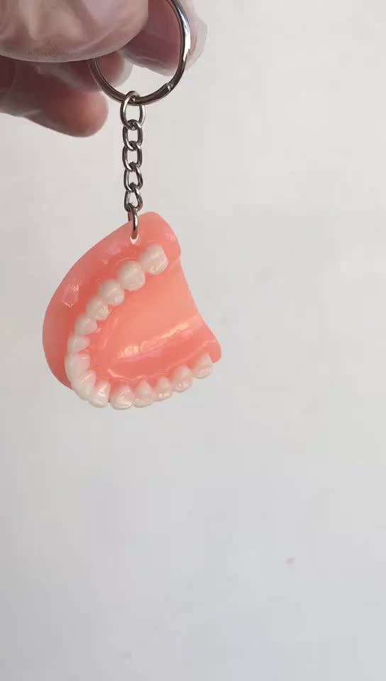 Denture Key Chain /half Teeth Key Chainfor Dentist Decors And Promotion ...
