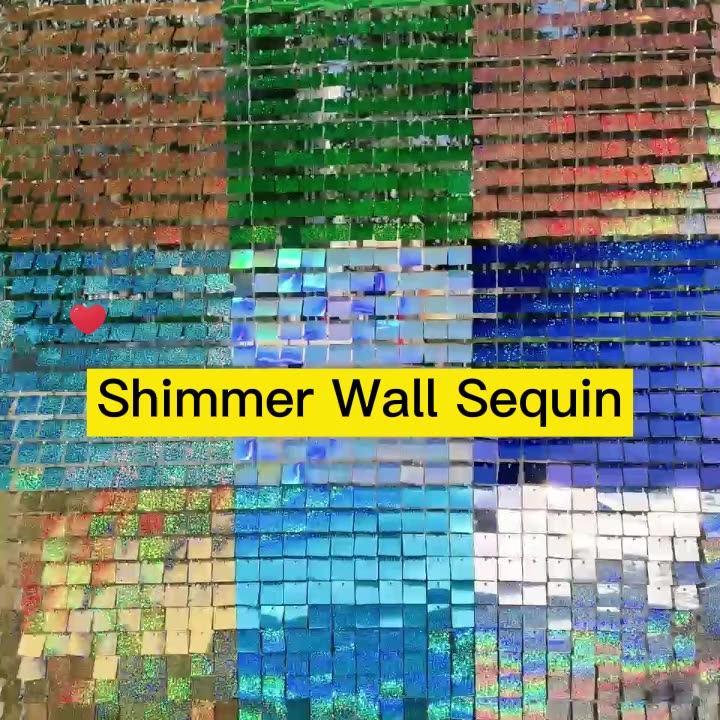 Adverting Sign Shiny Silver Sequin Panel Glam Wedding Decor Sequin ...