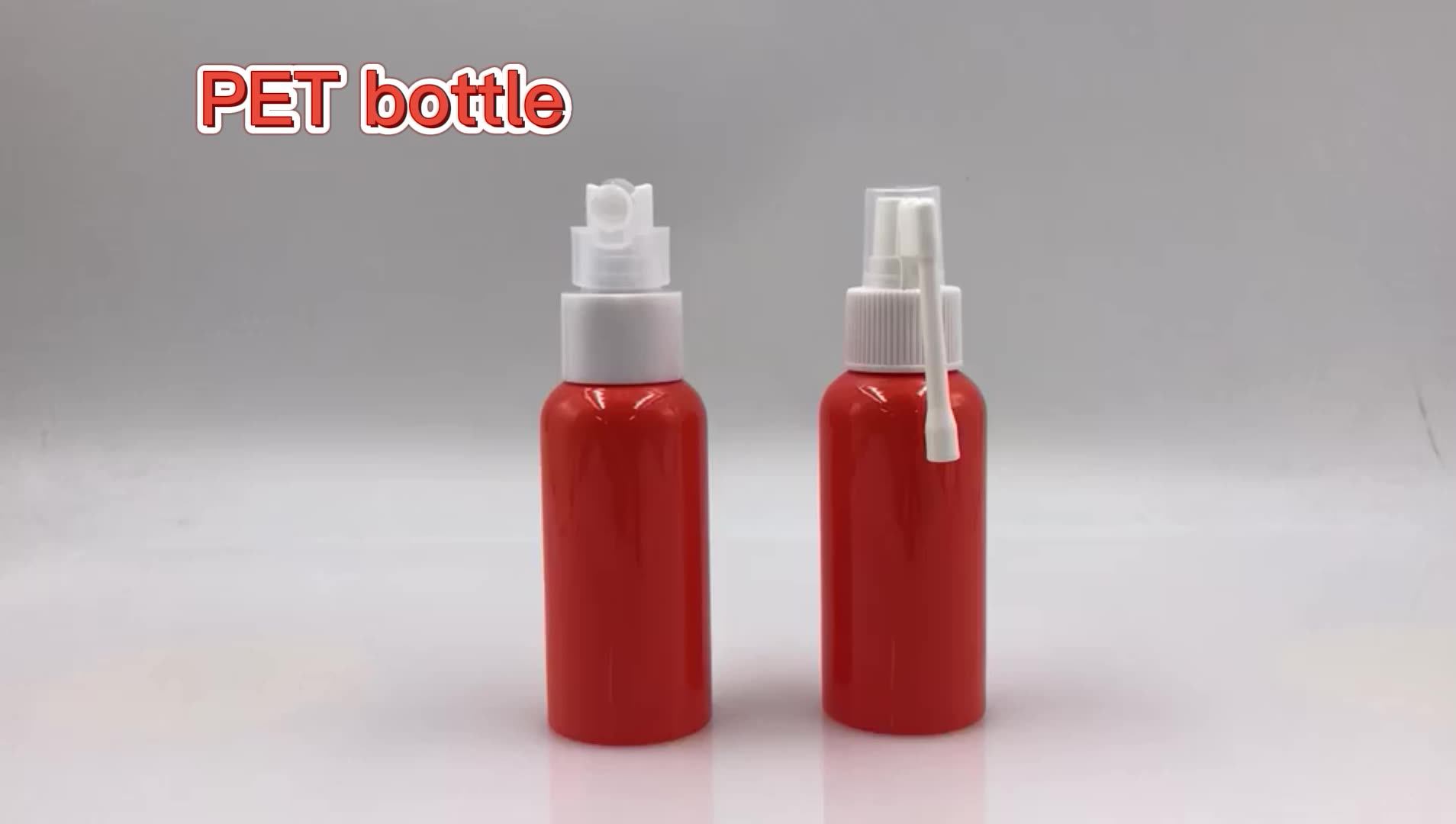 Empty 50ml 60ml 100ml Pet Fine Mist Long Short Throat Spray Mouth Nasal ...