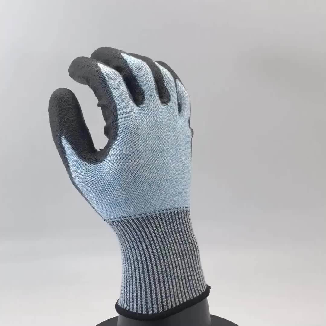 Nmshield Ansi Cut Level A2 Pu Coated Industrial Rubber Cut Proof Gloves ...