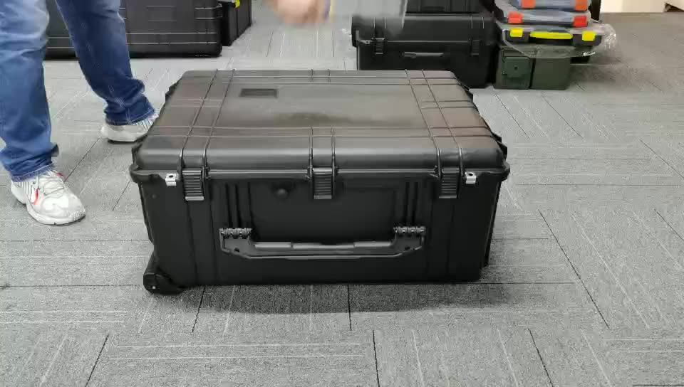 Plastic Trolley Rolling Tool Box Case With Foam Insert Manufacturer ...