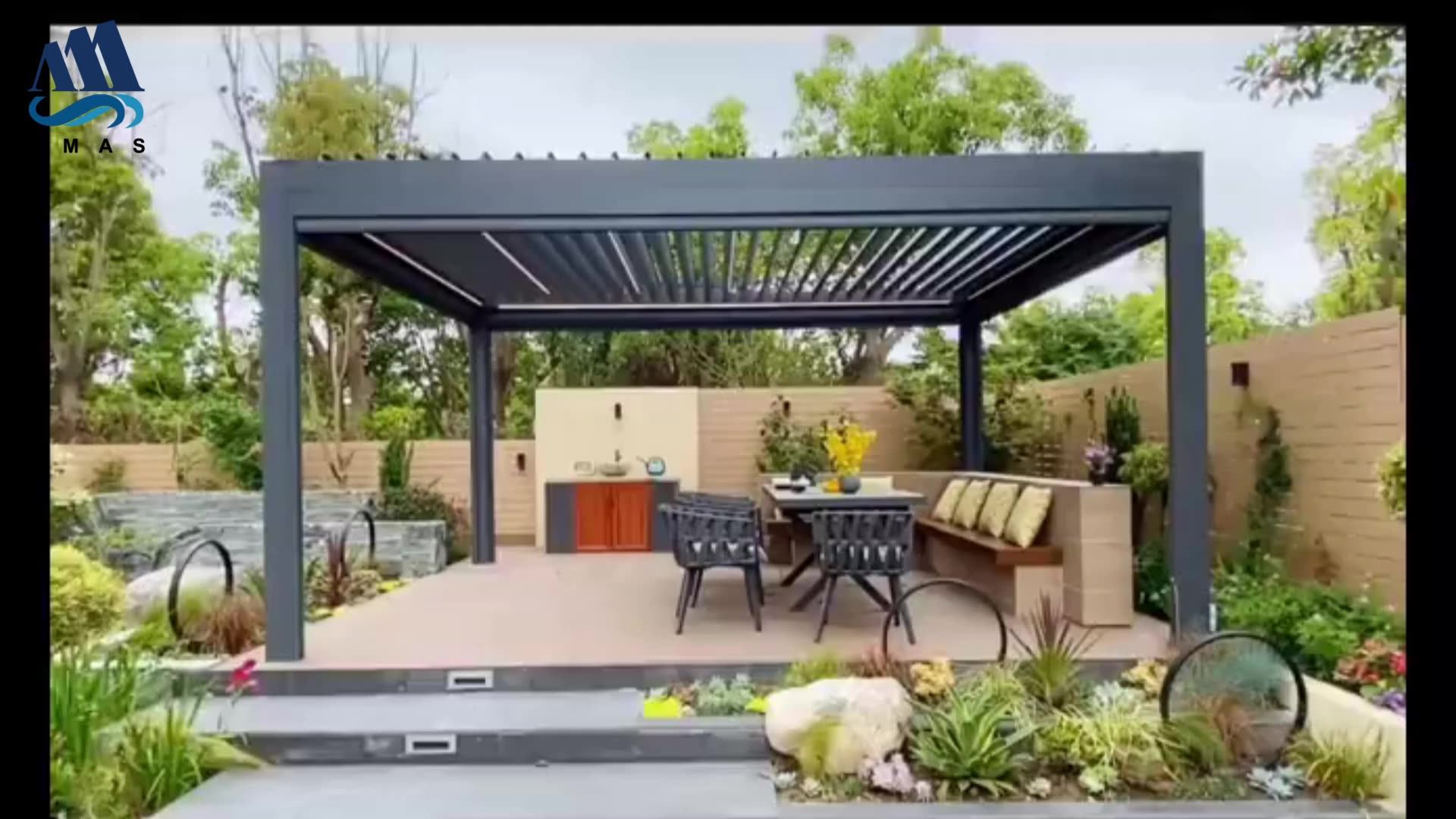 4x4 4x6 3x3 3x4 Pergolas Kits Custom Gazebo Restaurant Water Snow Proof ...