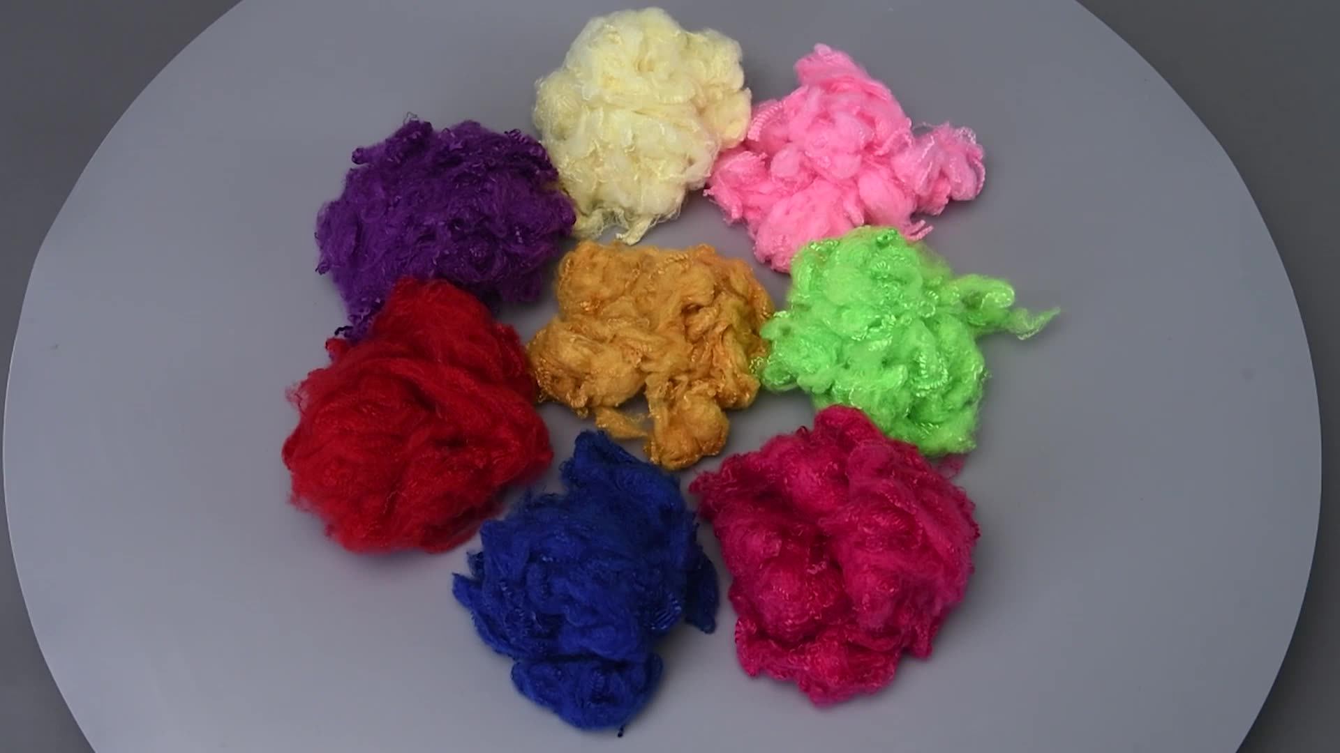 Dope Dyed Colored Polyester Staple Fiber - Buy Colored Polyester Staple ...