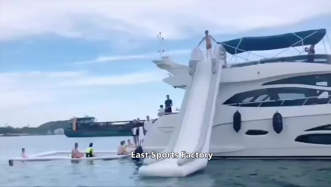 Customized Cruiser Water Park Slide Boat Slide Inflatable Yacht ...