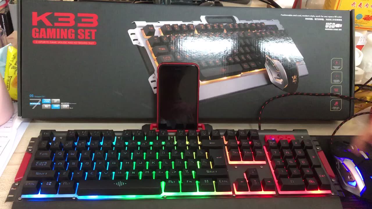 K33 Mechanical Keyboard And Mouse Set Wired Gaming Keyboard And Mouse ...