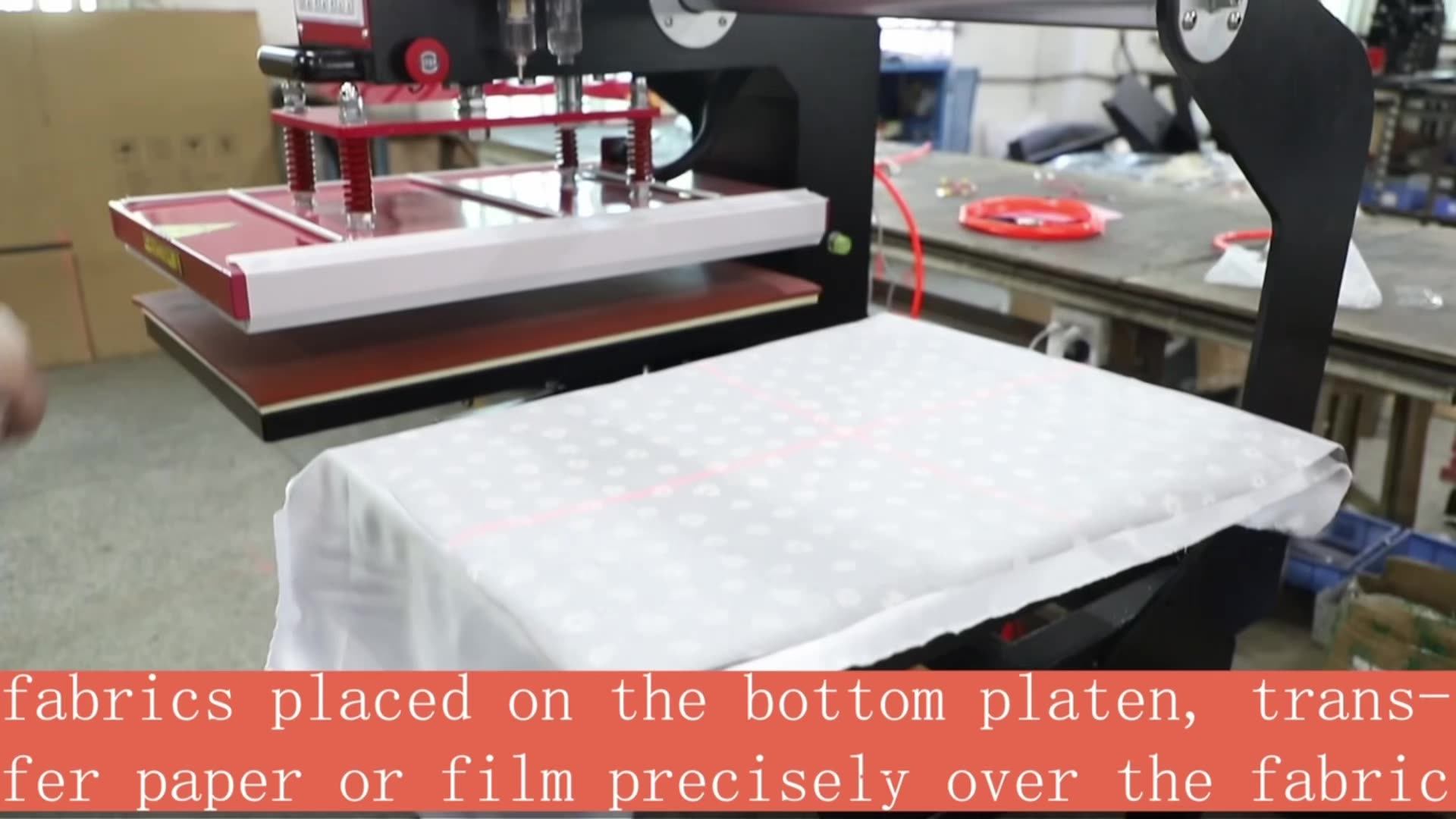 Manual Operation Hand Force Clamp-shell Large Printing Size Textile ...