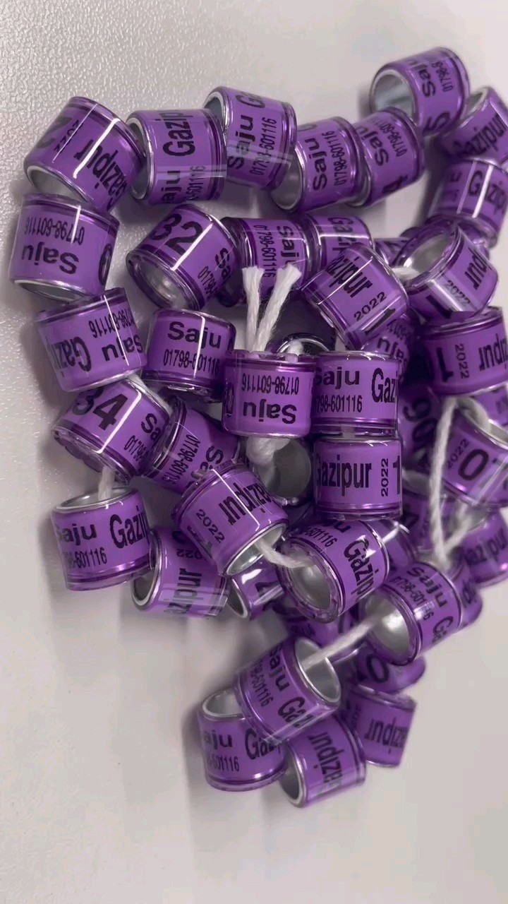 Pigeon Ring 100 Pcs Green 6mm 7mm 8x8mm Racing Pigeon Ring With Phone ...