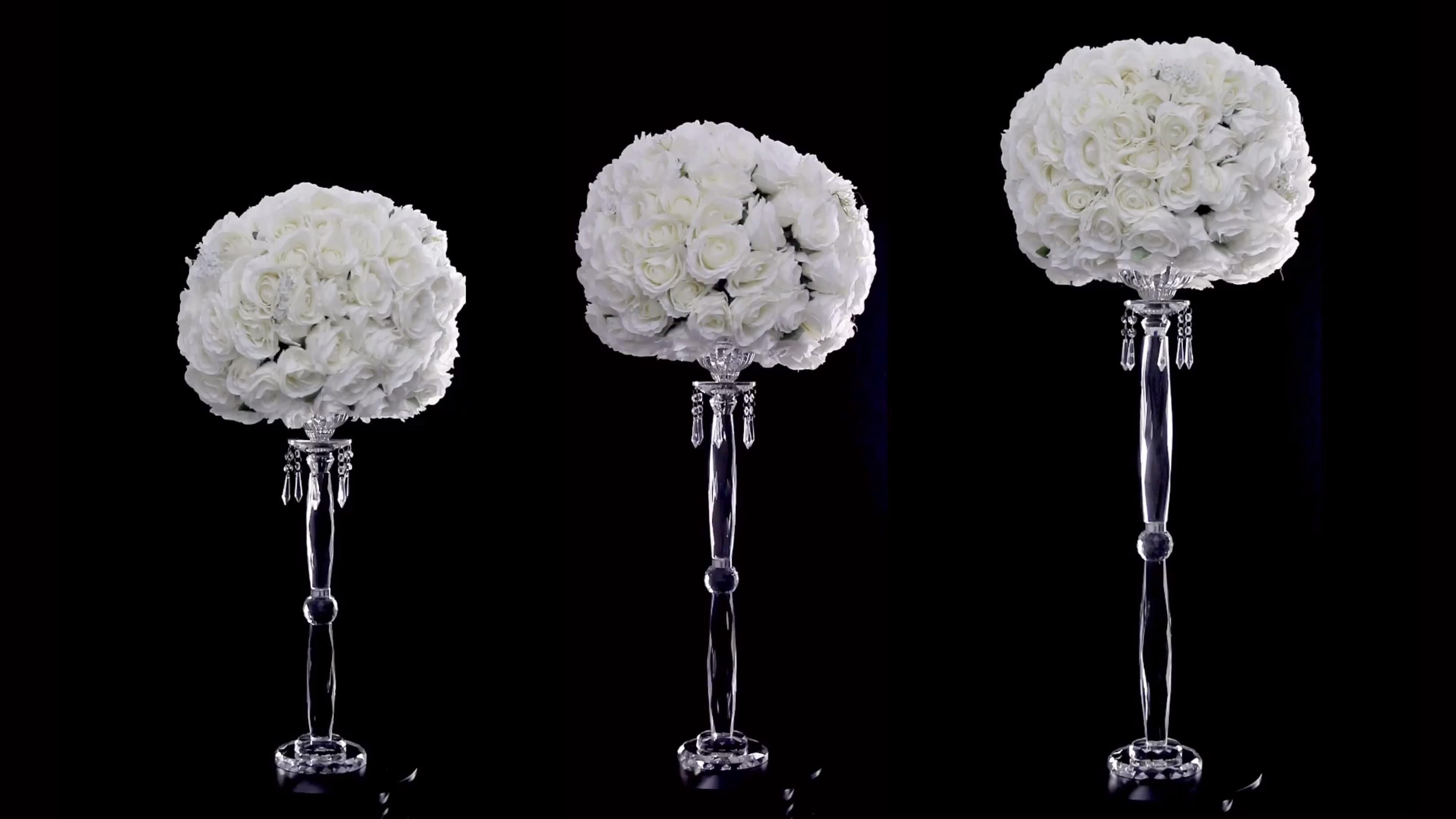 Wholesale Beautiful Design Clear Wedding Flower Stand K9 Crystal ...
