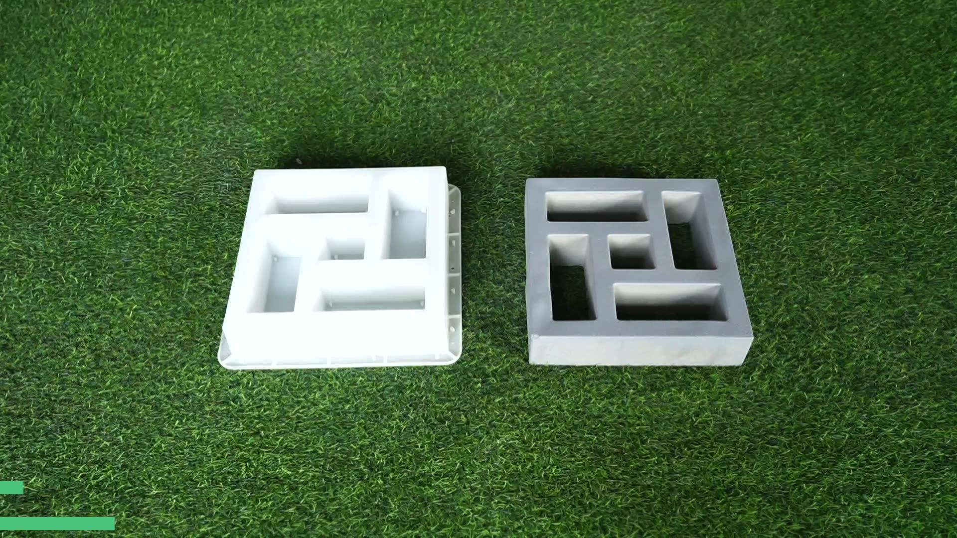 Double Eight Grass Paver Mold Car Parking Floor Mold Concrete Paver ...
