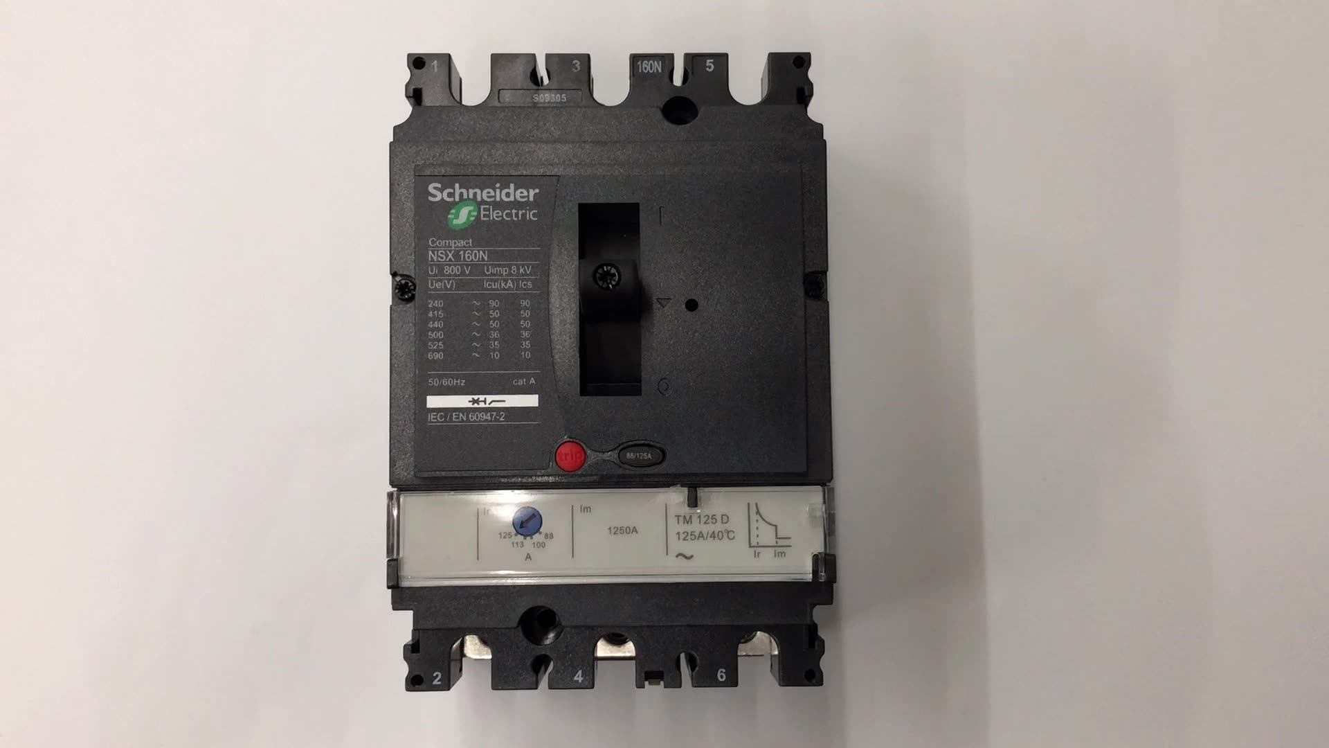 原装正品NSX160N TM125D 3P 125A Schneider空气开关塑壳式断路器-阿里巴巴