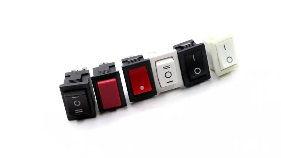 Ac250v/10a 125v/15a 3p Spdt 3 Position Round Button Boat Rocker Switch ...