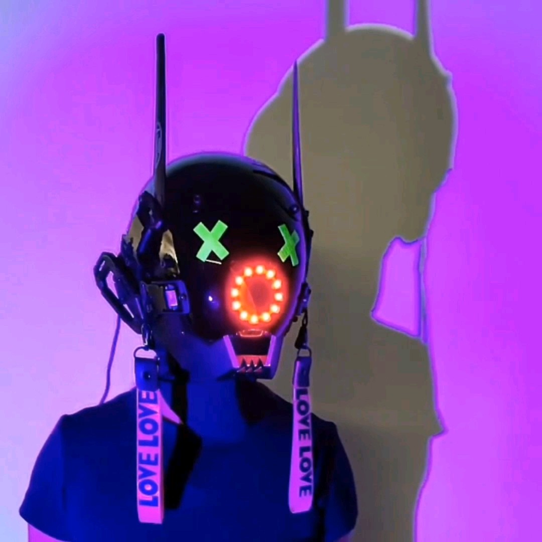 Cyberpunk Mask Cosplay For Female,Futuristic Cyberpunk Tech Wear,Full ...