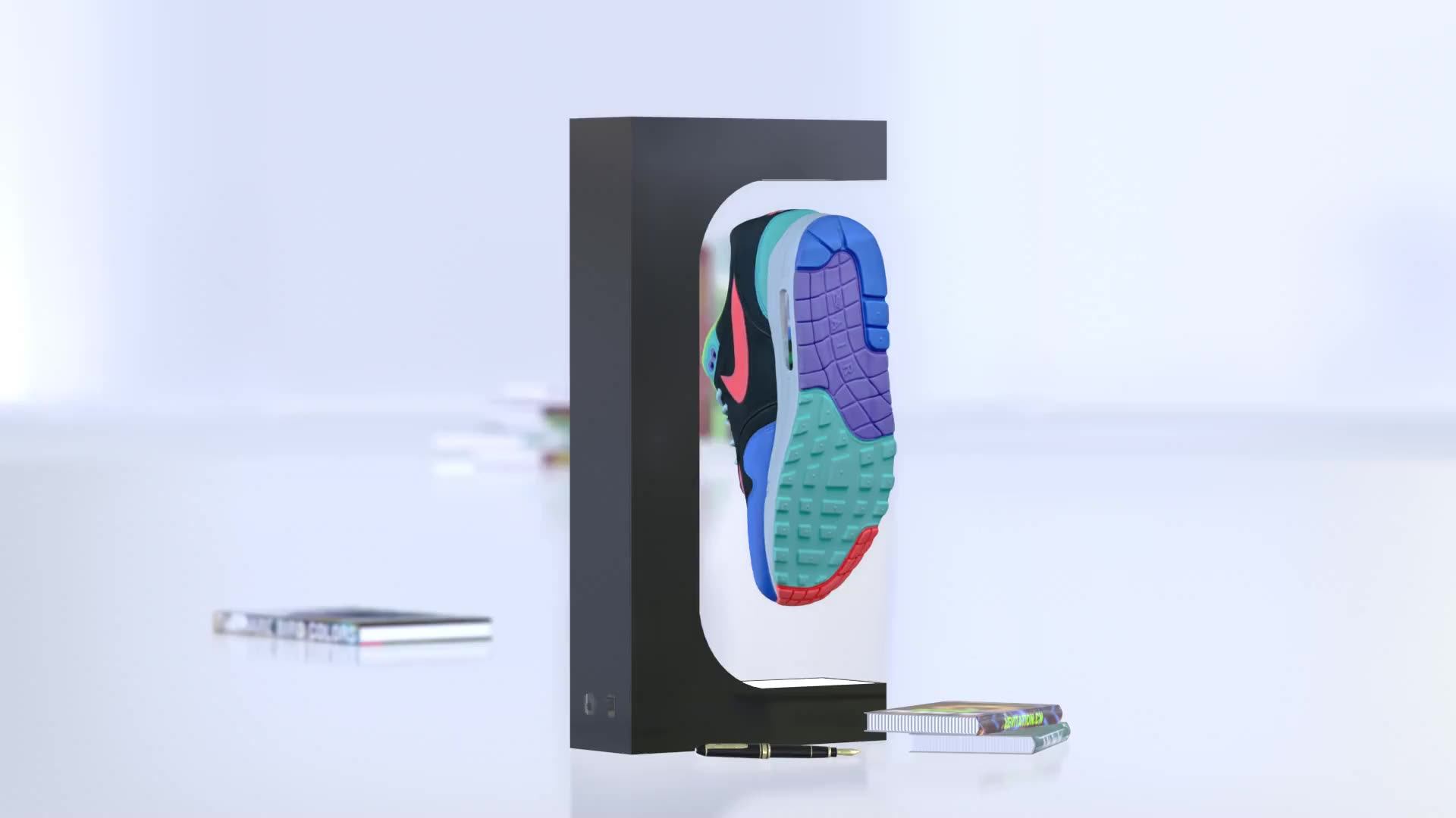 360 Rotating Levitation Magnetic Sneaker Stand Floating Display For ...