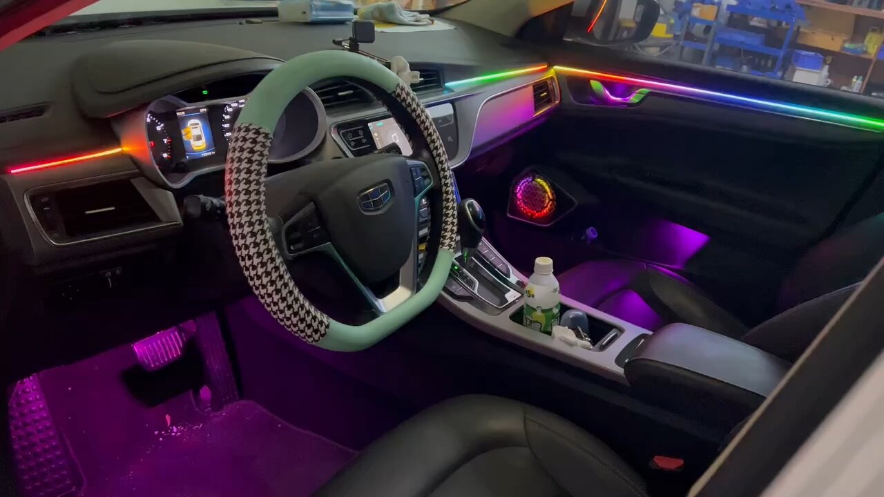 Car Accessories Interior Decorative App Control Ambient Light 18 In 1 ...