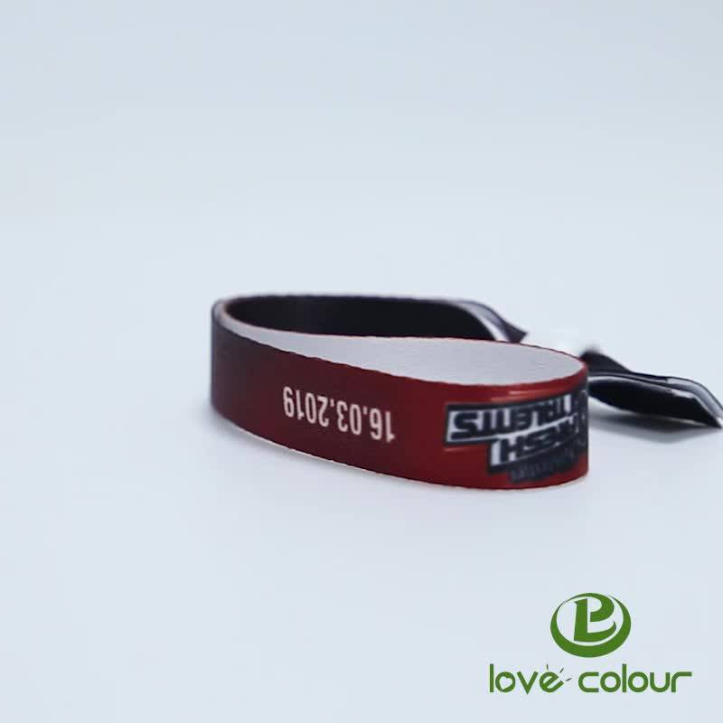 Custom Polyester Festival Events Concert Vip Fabric Wristband Bracelet ...