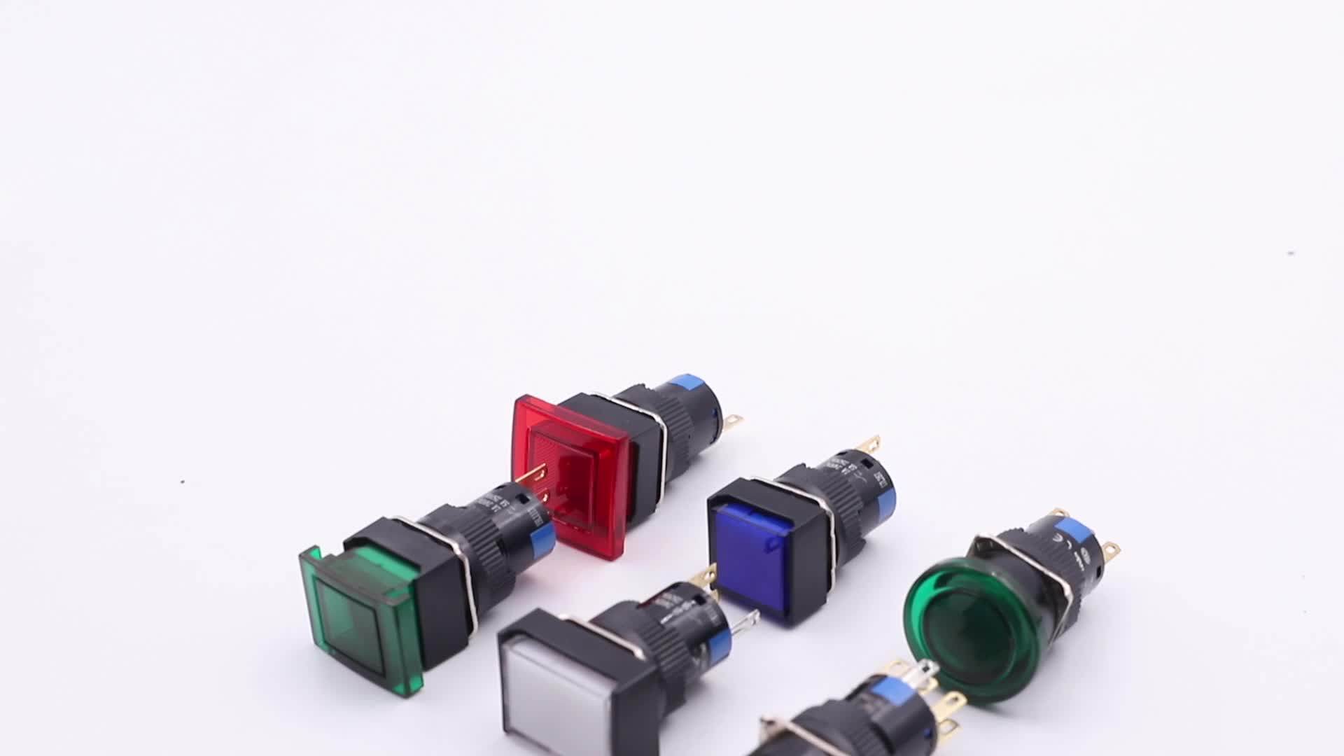 16mm Waterproof Ip65 Illuminated Momentary Mini Push Button Switch On ...