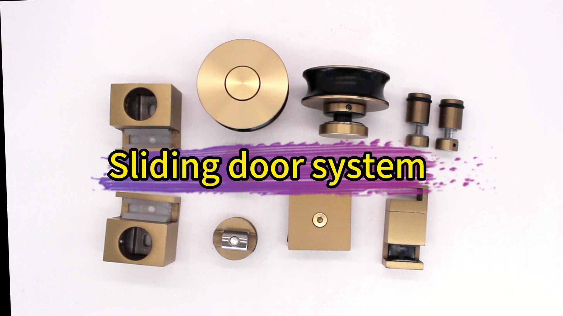 Frameless Glass Fitting Sliding Door Hardware Glass Sliding Shower Door Roller Hardware Sliding ...