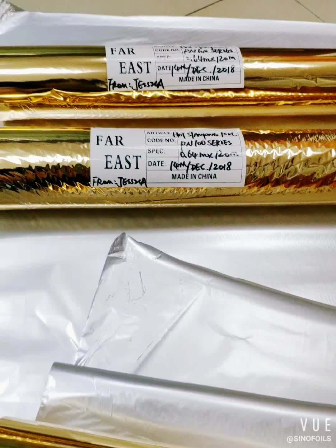 Gold Silver Color Metallic Hot Stamping Foil For Paper Wine Label Bopp ...