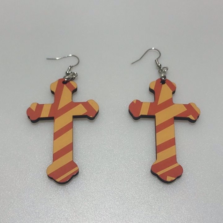 Irregular Cross Shape Printable Picture Blank Mdf Sublimation Eardrop ...