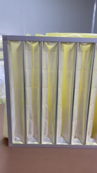 Industrial F6 F7 F8 Galvanized Steel Frame Synthetic Media Pocket Air ...