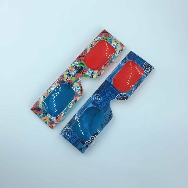 Wholesale Custom Design Red Blue 3d Paper Glasses For Promotional Gifts ...