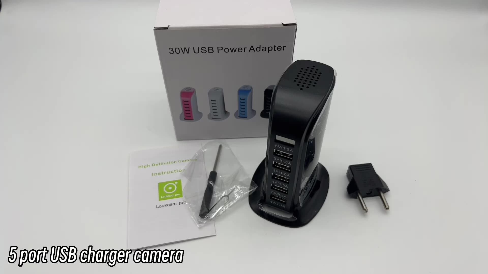 5 Port Usb Camera Charger Wireless Full Hd 4k Wifi Charger Camera Real ...